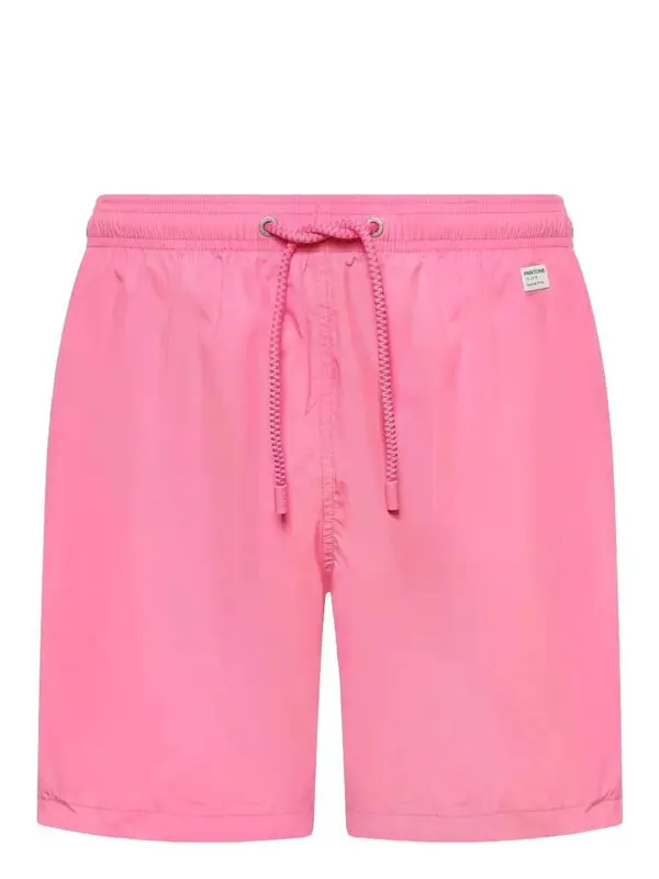MC2 SAINT BARTH Drawstring Logo-patch Swim Shorts - Pink