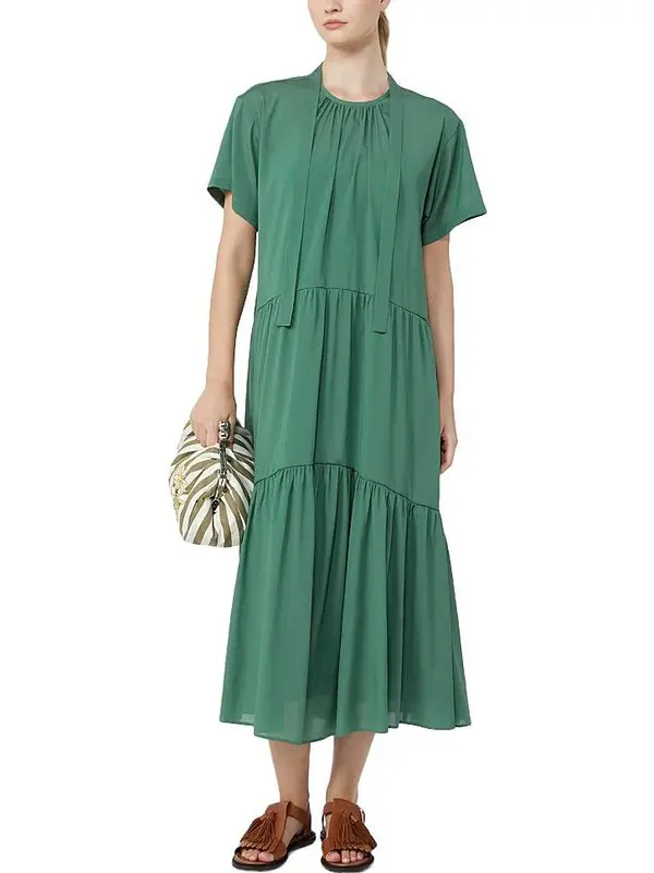 Max Mara Wkdalloro Tiered Dress - Green