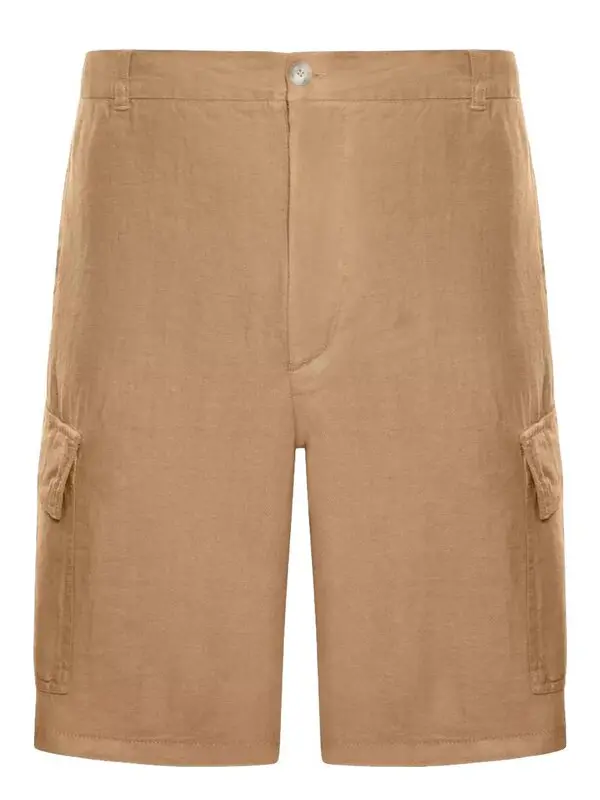 120% Lino Linen Cargo Shorts - Neutrals