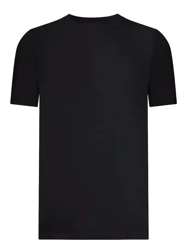 120% Lino Crew-neck T-shirt - Black