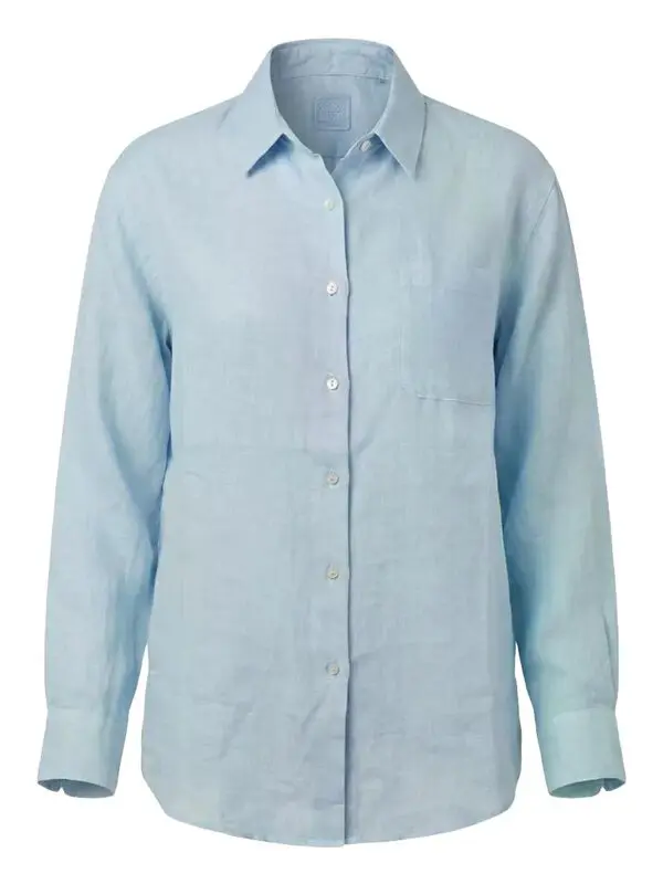 120% Lino Linen Shirt - Blue