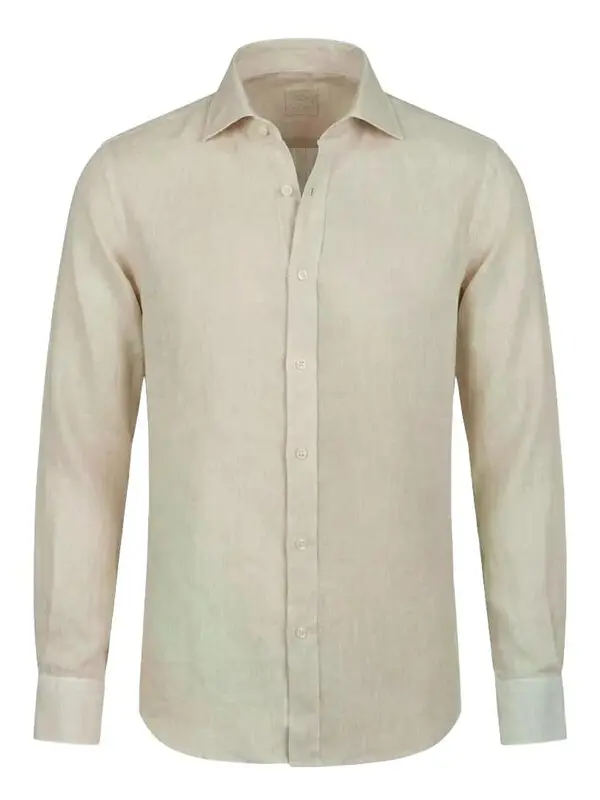 120% Lino Long-sleeve Linen Shirt - Neutrals