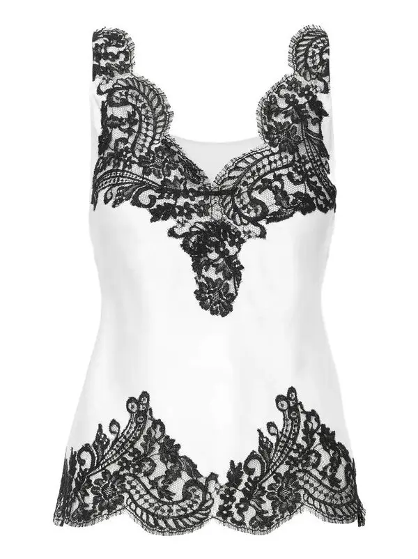 IL VOLO Lace-trimmed Top - White