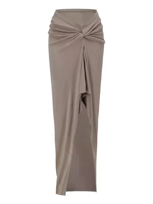 OUDE WAAG Twist-detail Draped Skirt - Neutrals