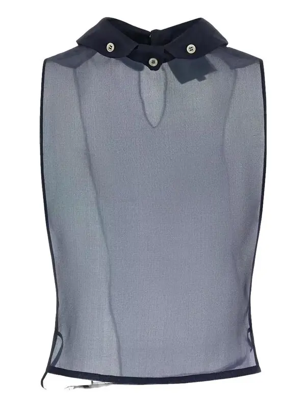 MAISON JEJIA Livi Silk Bib Top - Blue