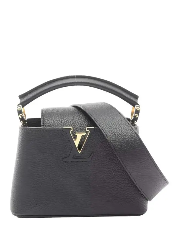 LOUIS VUITTON 2010s Mini Capucines Tote Bag - Black
