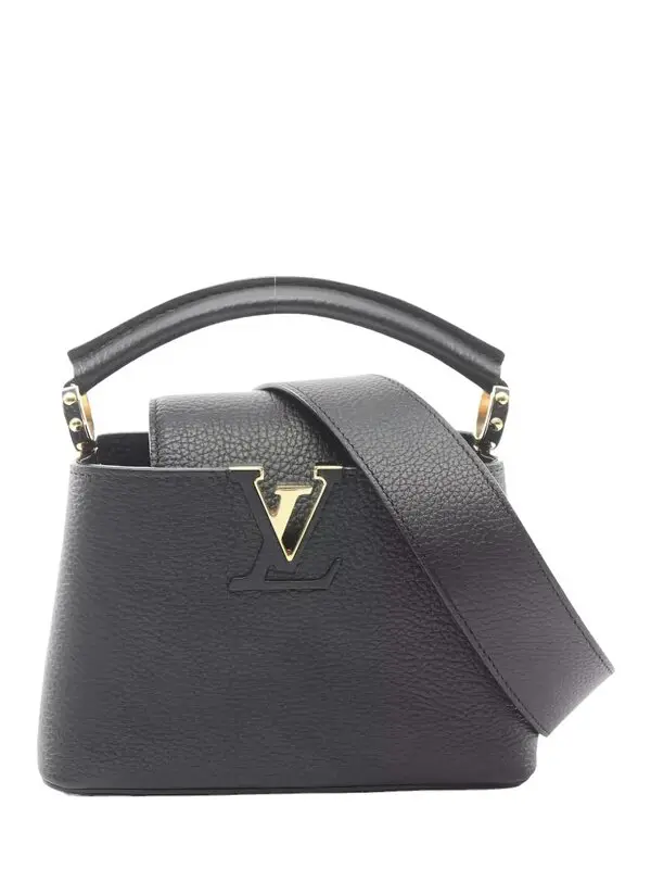 LOUIS VUITTON 2010s Mini Capucines Tote Bag - Black