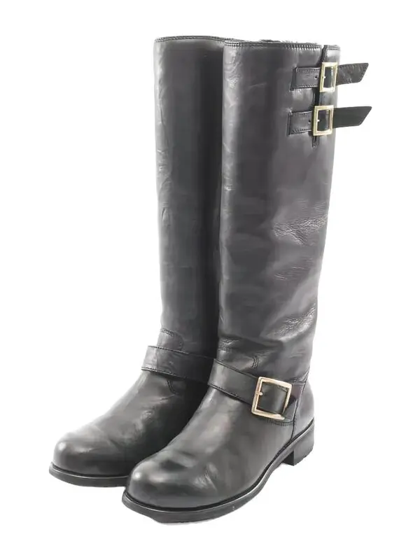 JIMMY CHOO Engineer Leather Boots - Black