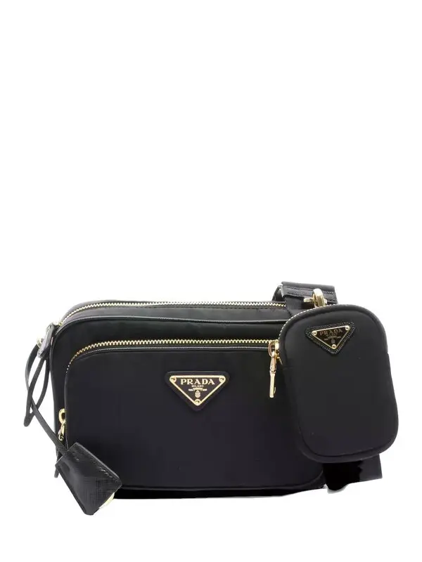 Prada Triangle-logo Shoulder Bag - Black