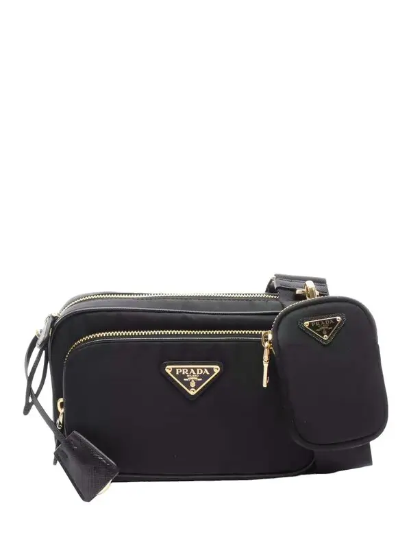 Prada Triangle-logo Shoulder Bag - Black