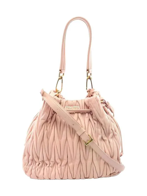 Miu Miu 2000s Matelassé Bucket Bag - Pink