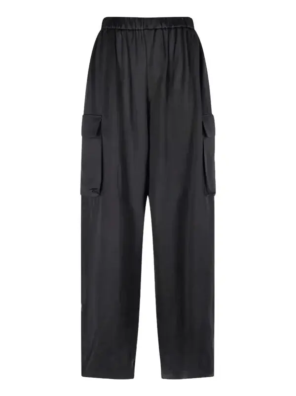 THE FRANKIE SHOP Delny Satin Cargo Pants - Black