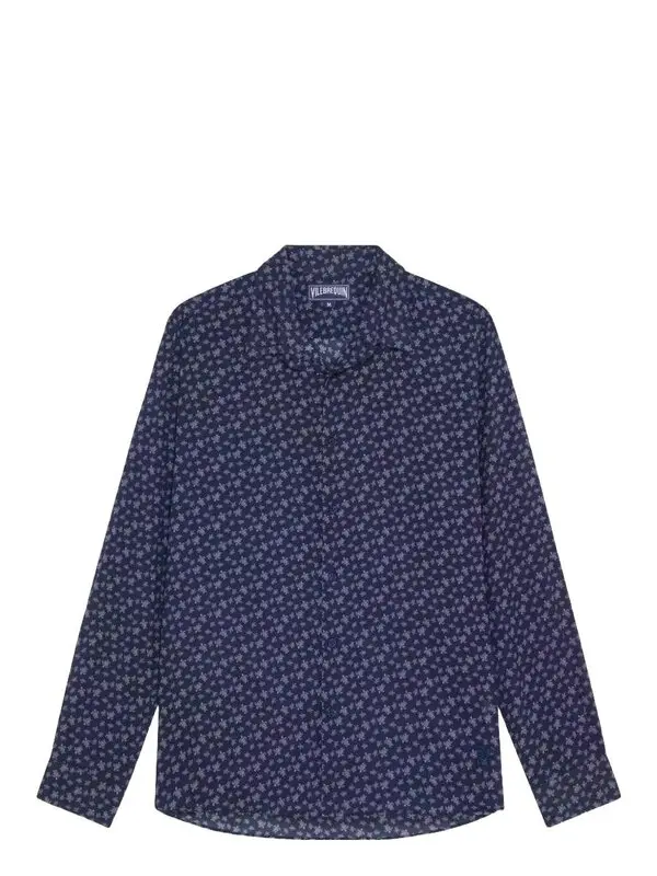Vilebrequin Turtle-print Cotton Shirt - Blue