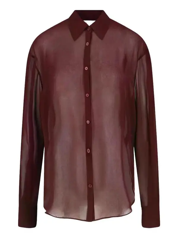 THE FRANKIE SHOP Peri Georgette Shirt - Red