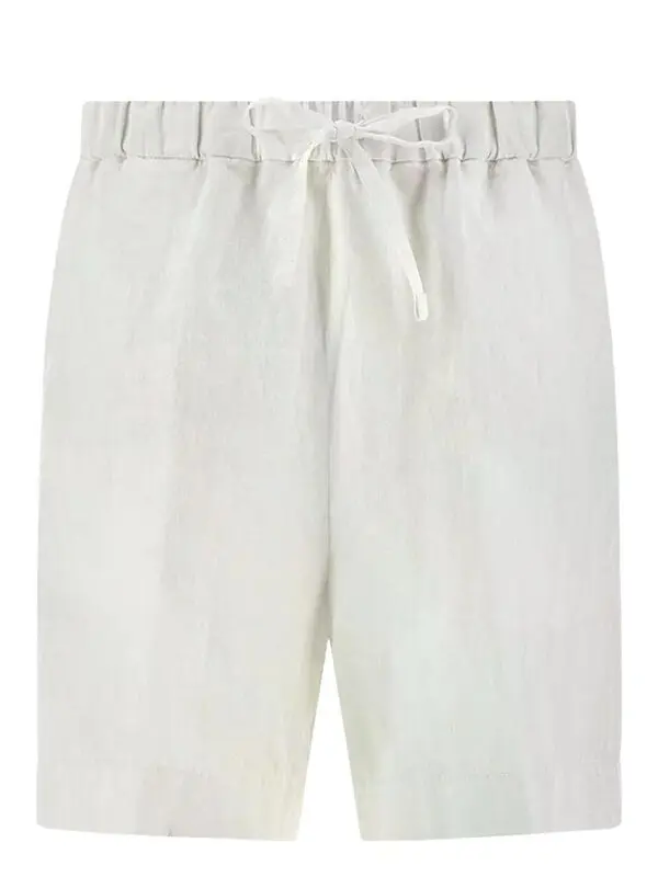 Paul & Shark Drawstring Linen Shorts - White