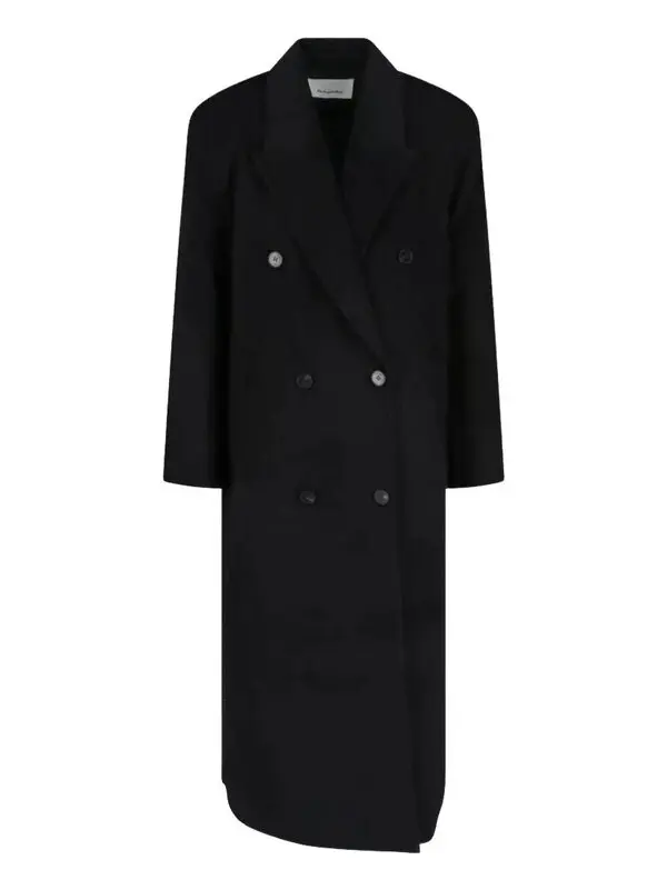 THE FRANKIE SHOP Gaia Double-breasted Coat - Black