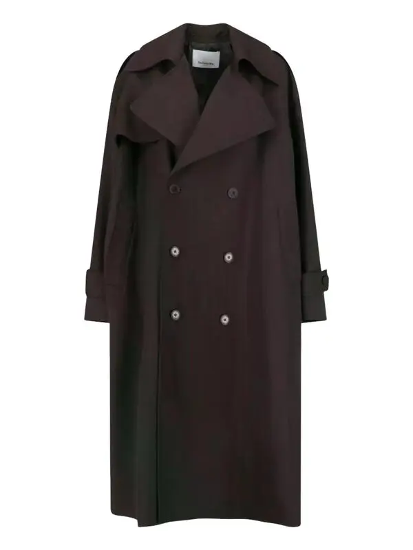 THE FRANKIE SHOP Dursley Double-breasted Trench Coat - Brown