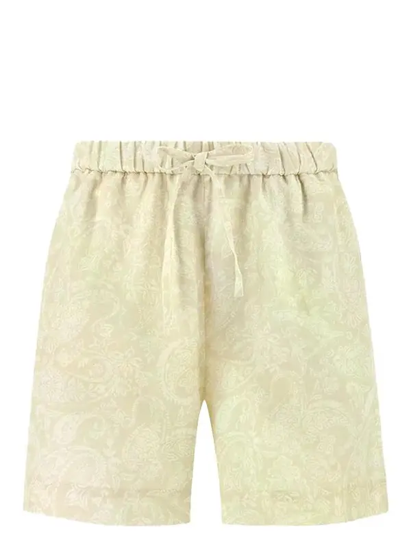 Paul & Shark Paisley-print Linen Shorts - Neutrals