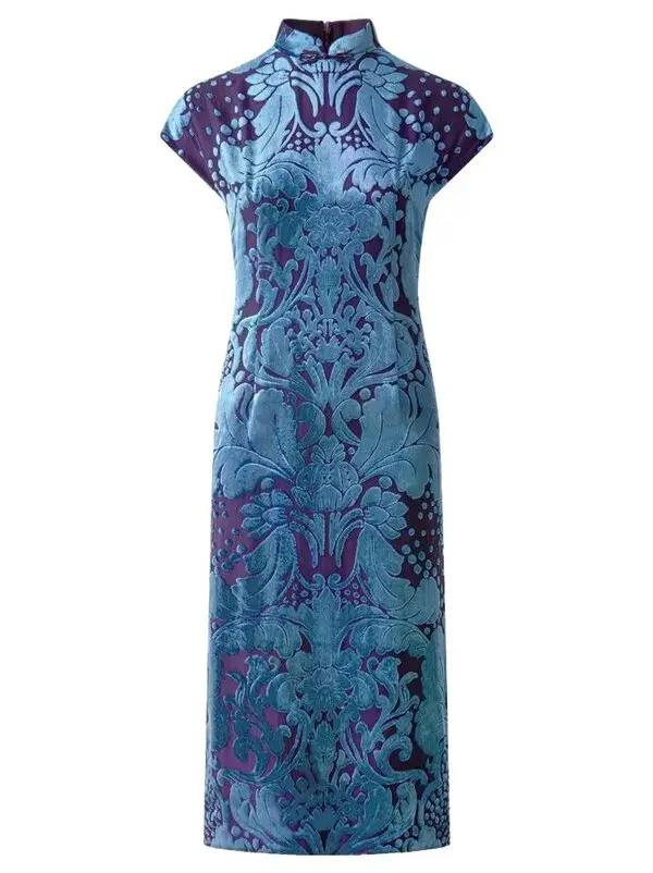 Shanghai Tang Tang Qipao Dress - Blue