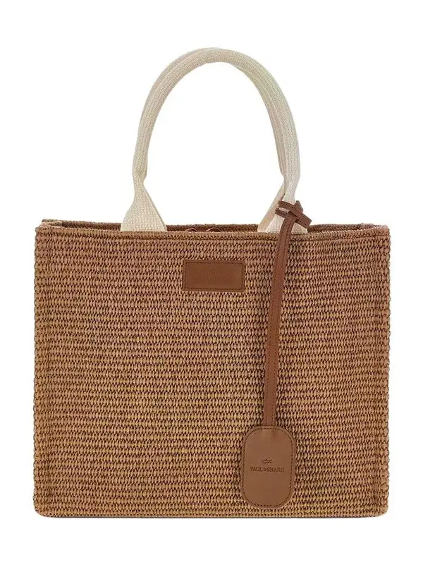 Paul & Shark Woven Raffia Tote Bag - Brown