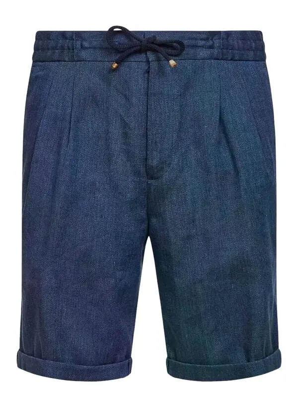 Brunello Cucinelli Pleated Shorts - Blue