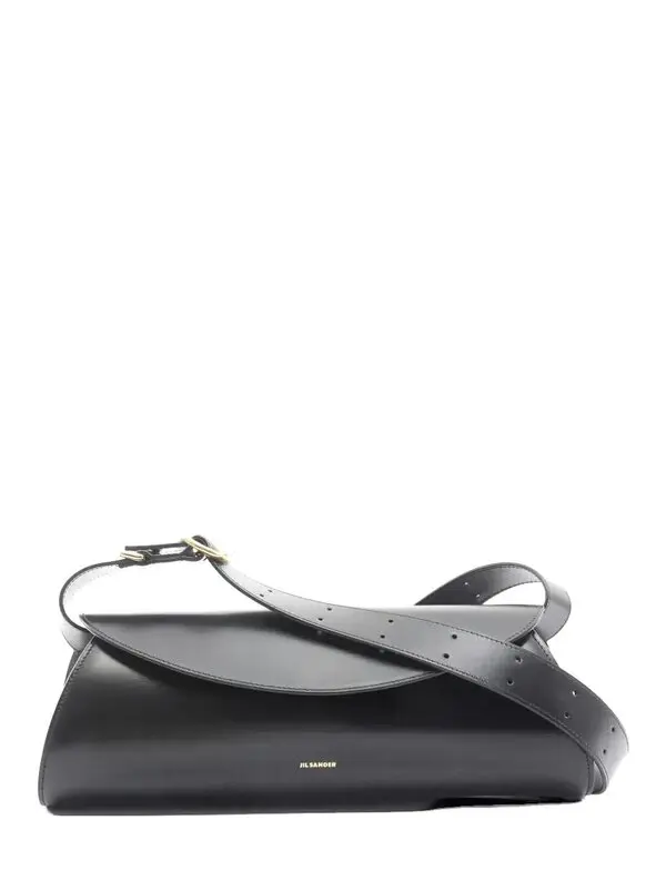 JIL SANDER 2020s Cannolo Shoulder Bag - Black