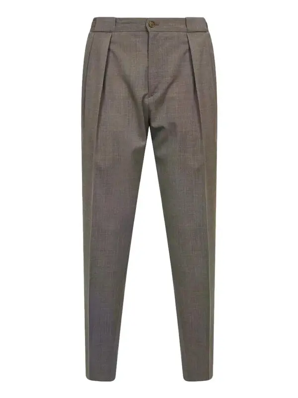 BRIGLIA 1949 Pleated-front Trousers - Brown