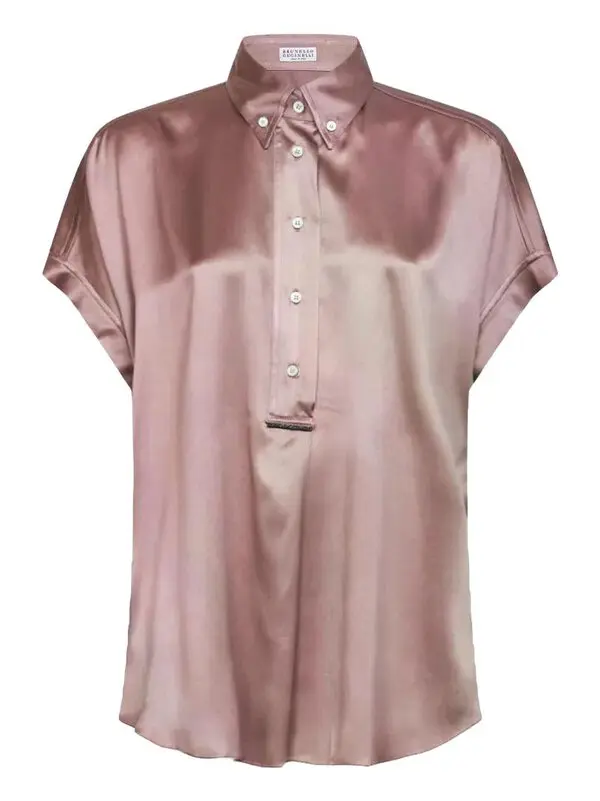 Brunello Cucinelli Kimono-sleeve Shirt - Pink