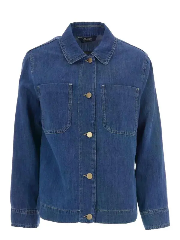 Max Mara Patch-pocket Denim Jacket - Blue