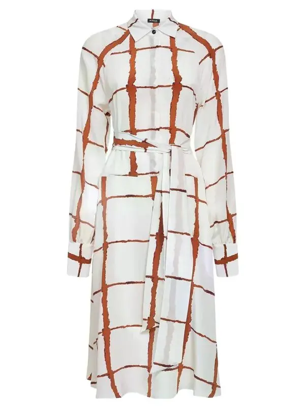 Kiton Graphic-print Midi Dress - White