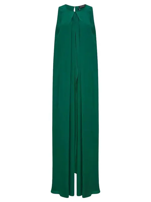 GIANLUCA CAPANNOLO Pleated Sleeveless Maxi Dress - Green