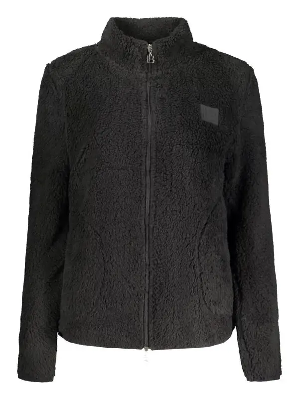 LAURA BIAGIOTTI Fleece Zip-up Jacket - Black