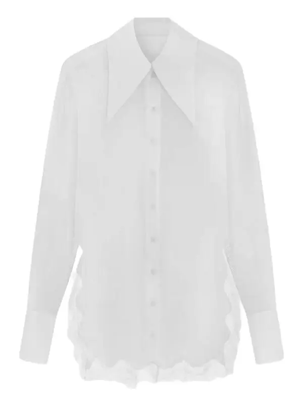 16Arlington Fiorella Lace-trim Shirt - White