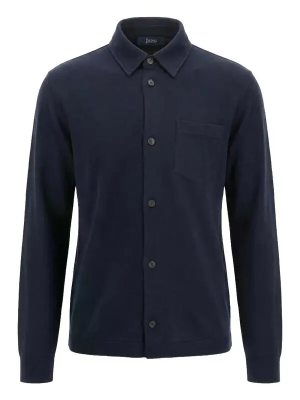 Herno Chest-pocket Long-sleeve Shirt - Blue