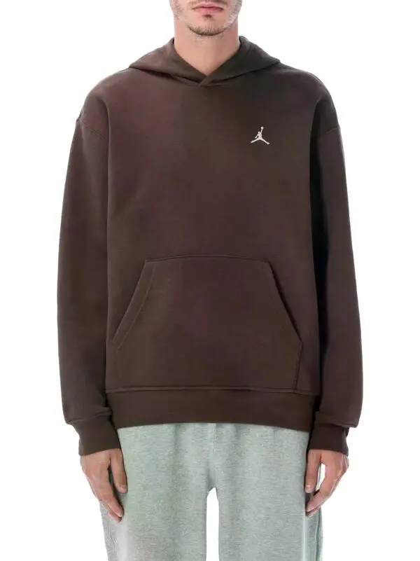 JORDAN Logo-embroidered Hoodie - Brown