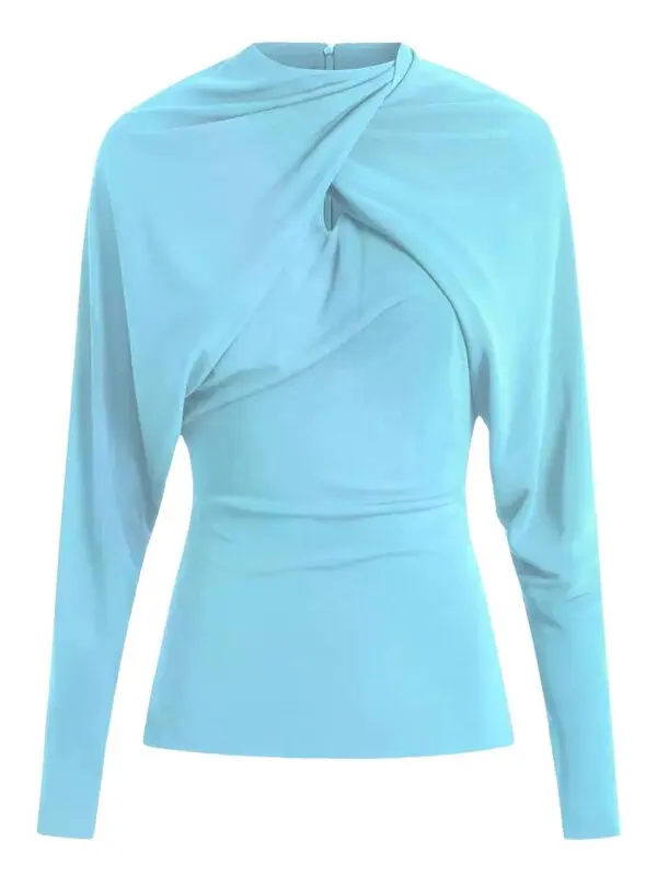 16Arlington Alcide Draped Twist Top - Blue