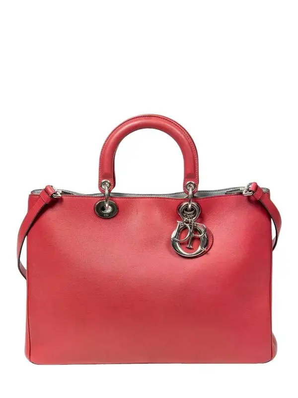 Dior Diorissimo Leather Tote Bag - Red