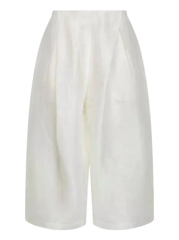 Maurizio Pleated Wide-leg Trousers - White