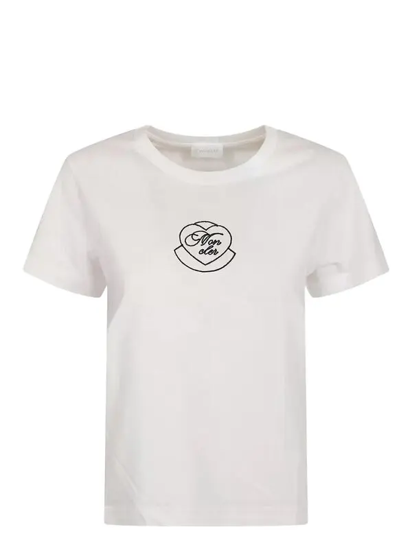Moncler Logo-embroidered T-shirt - White