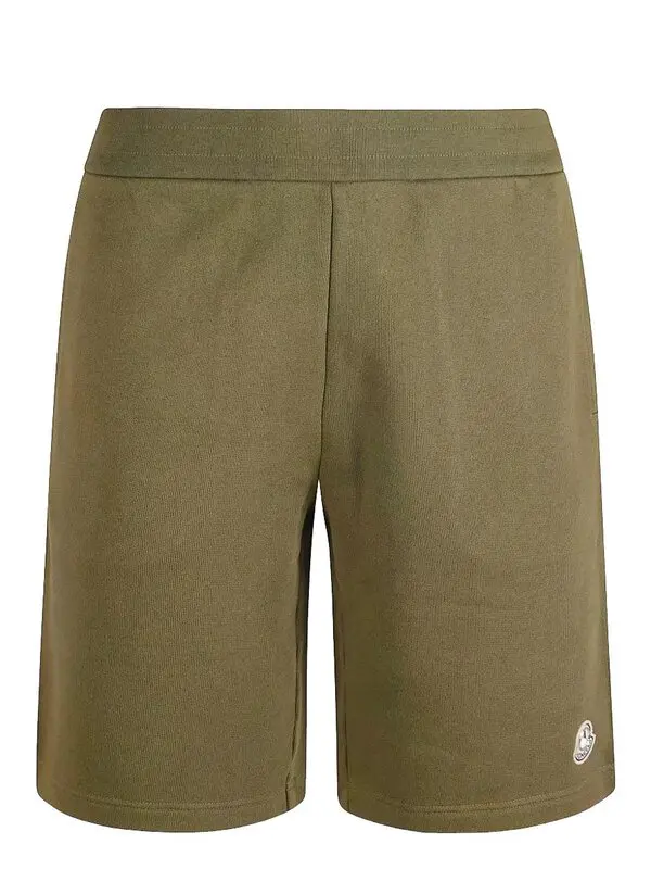 Moncler Logo-patch Shorts - Green