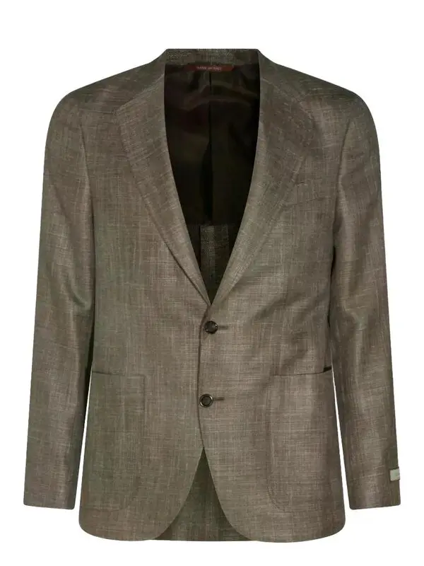 Canali Single-breasted Blazer - Brown