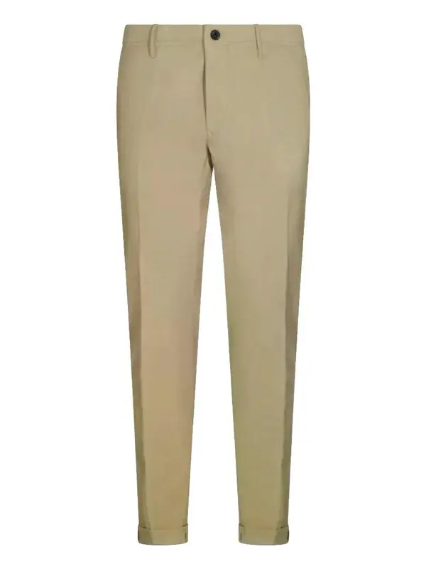 Incotex Pressed-crease Turn-up Trousers - Neutrals