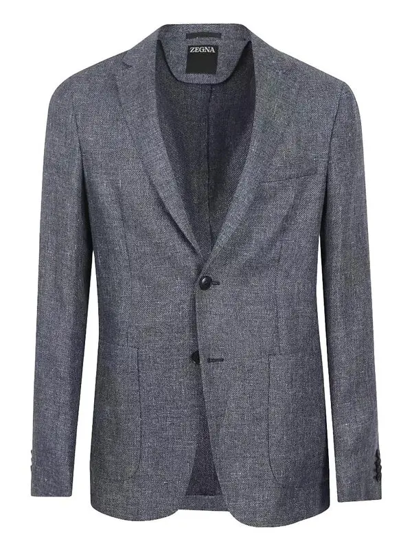 Zegna Notched-lapel Blazer - Blue