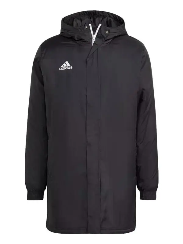 Adidas Logo-detail Hooded Coat - Black