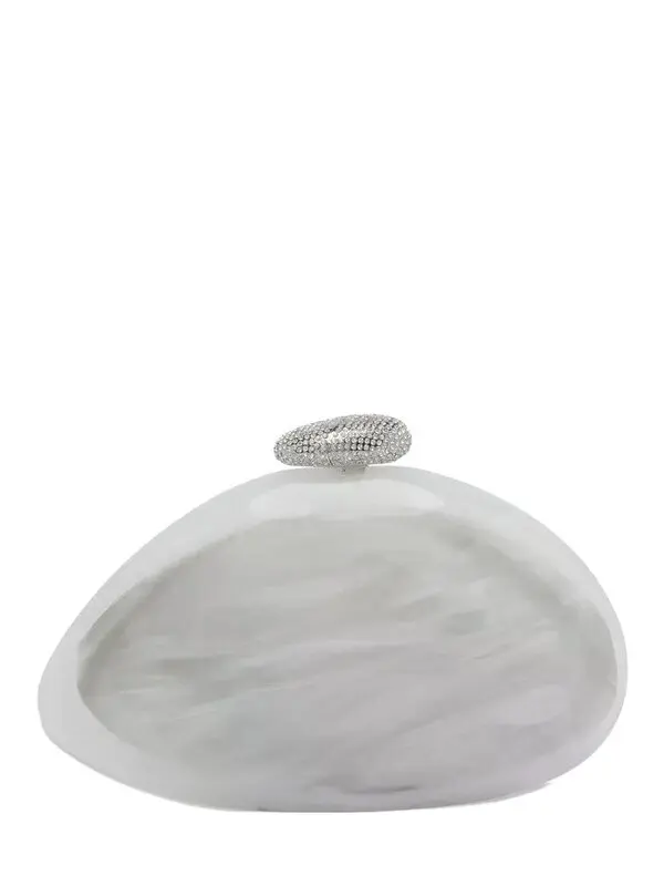 Benedetta Bruzziches Artemisia Marble-effect Clutch Bag - White