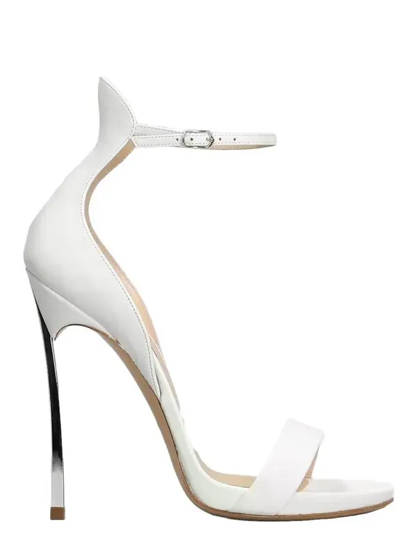 Casadei Open Toe Heeled Sandals - White
