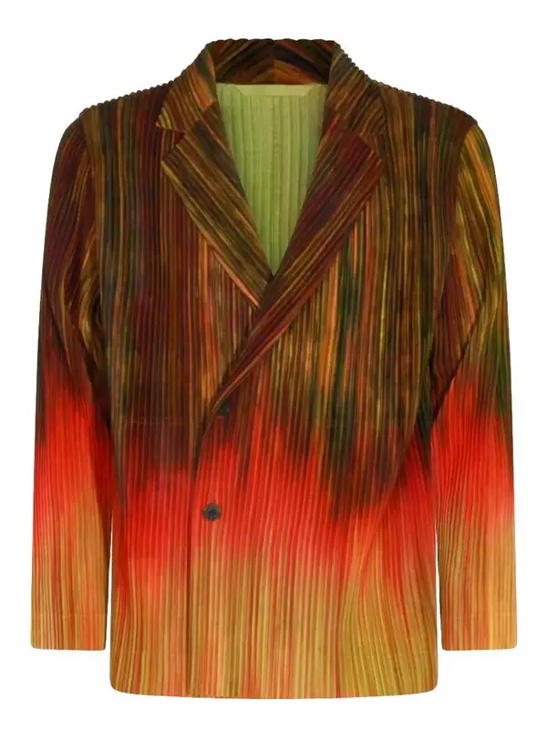 Issey Miyake Pleated Blazer - Red