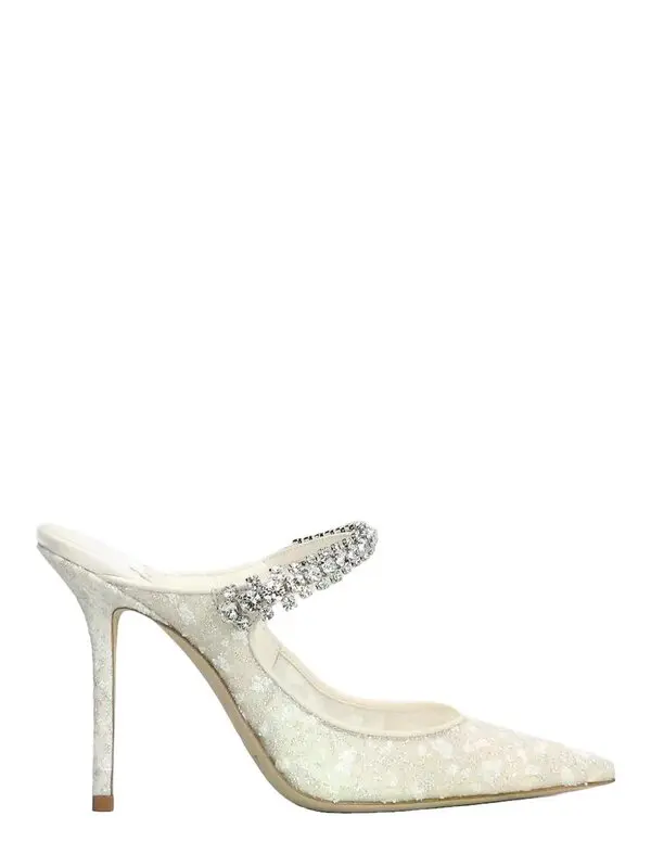 JIMMY CHOO Crystal-embellished Heeled Pumps - Neutrals