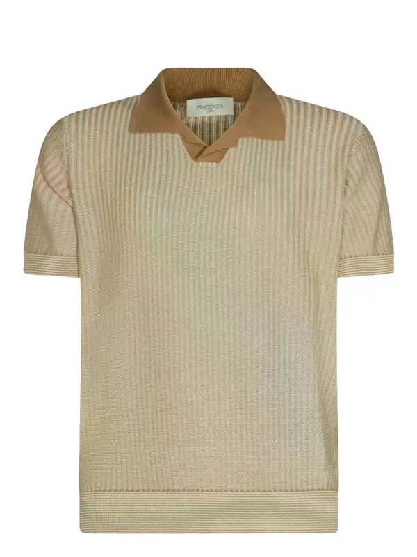 PIACENZA CASHMERE 1733 Ribbed-knit T-shirt - Neutrals