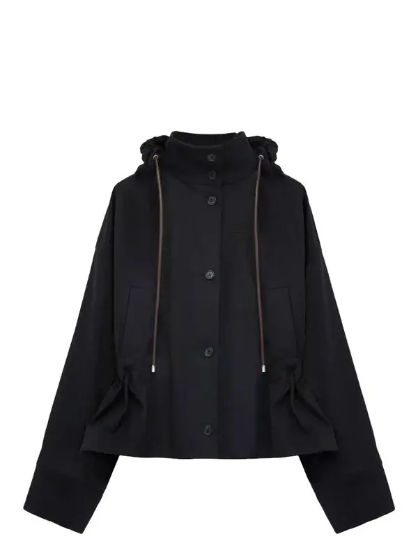 Loewe Hooded Button-fastening Jacket - Black